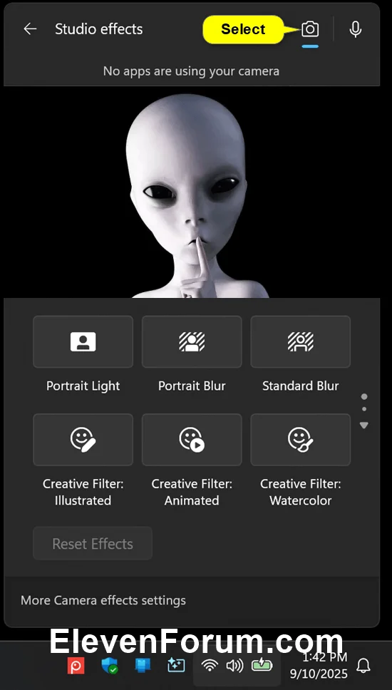 Change Default Camera Settings and Studio Effects in Windows 11 ...