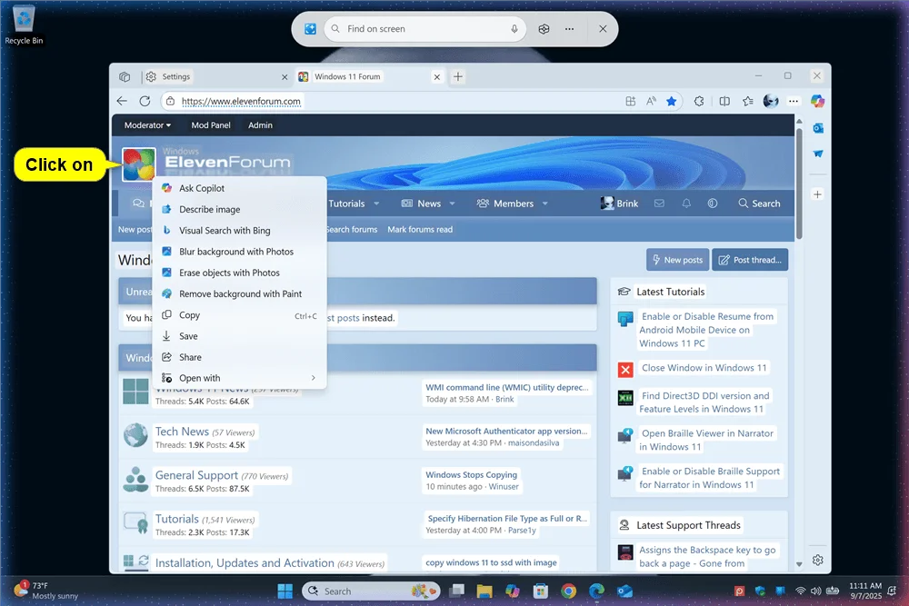 Use Click to Do in Windows 11 | Windows 11 Forum