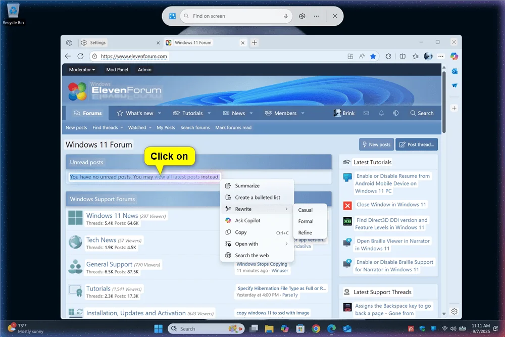 Use Click to Do in Windows 11 | Windows 11 Forum