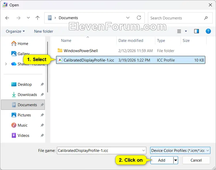 Add (restore) Display Color Profile in Windows 11 | Windows 11 Forum