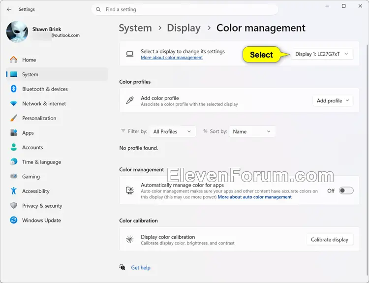 Add (restore) Display Color Profile in Windows 11 | Windows 11 Forum