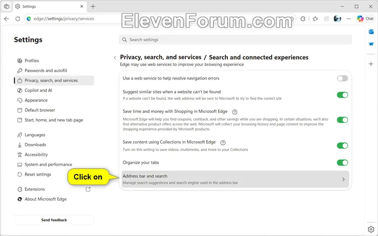 Enable or Disable Search Filters in Address Bar of Microsoft Edge ...