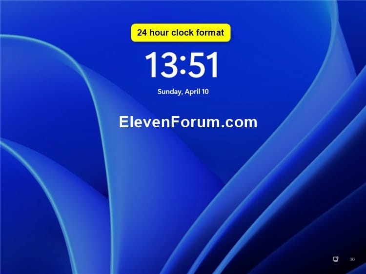 Change Lock Screen Time To 12 Or 24 Hour Clock Format In Windows 11