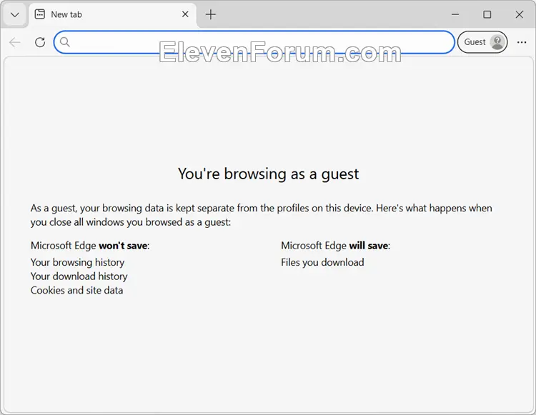 Browse as Guest in Microsoft Edge | Windows 11 Forum