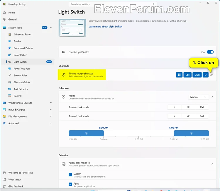 Automatically Switch Between Light and Dark Mode with PowerToys in ...