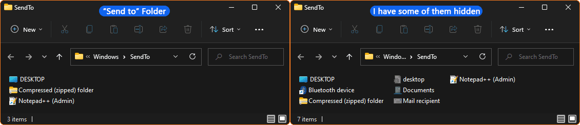 Difference behaviour in "Show more options" and "Shift+F10" | Windows ...