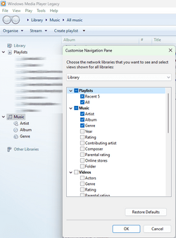 Windows Media Player: Unable to arrange by composer | Windows 11 Forum