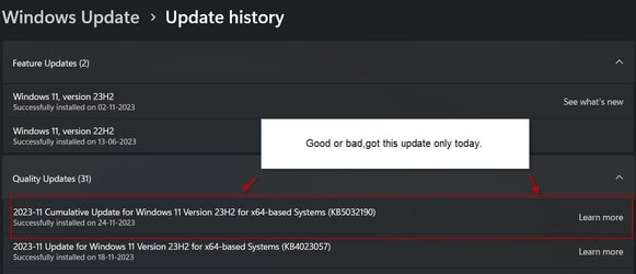 KB5032190 Windows 11 Cumulative Update Build 22621.2715 (22H2) and ...