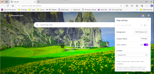 EDGE started showing microsoft start for every new tab with a huge page ...